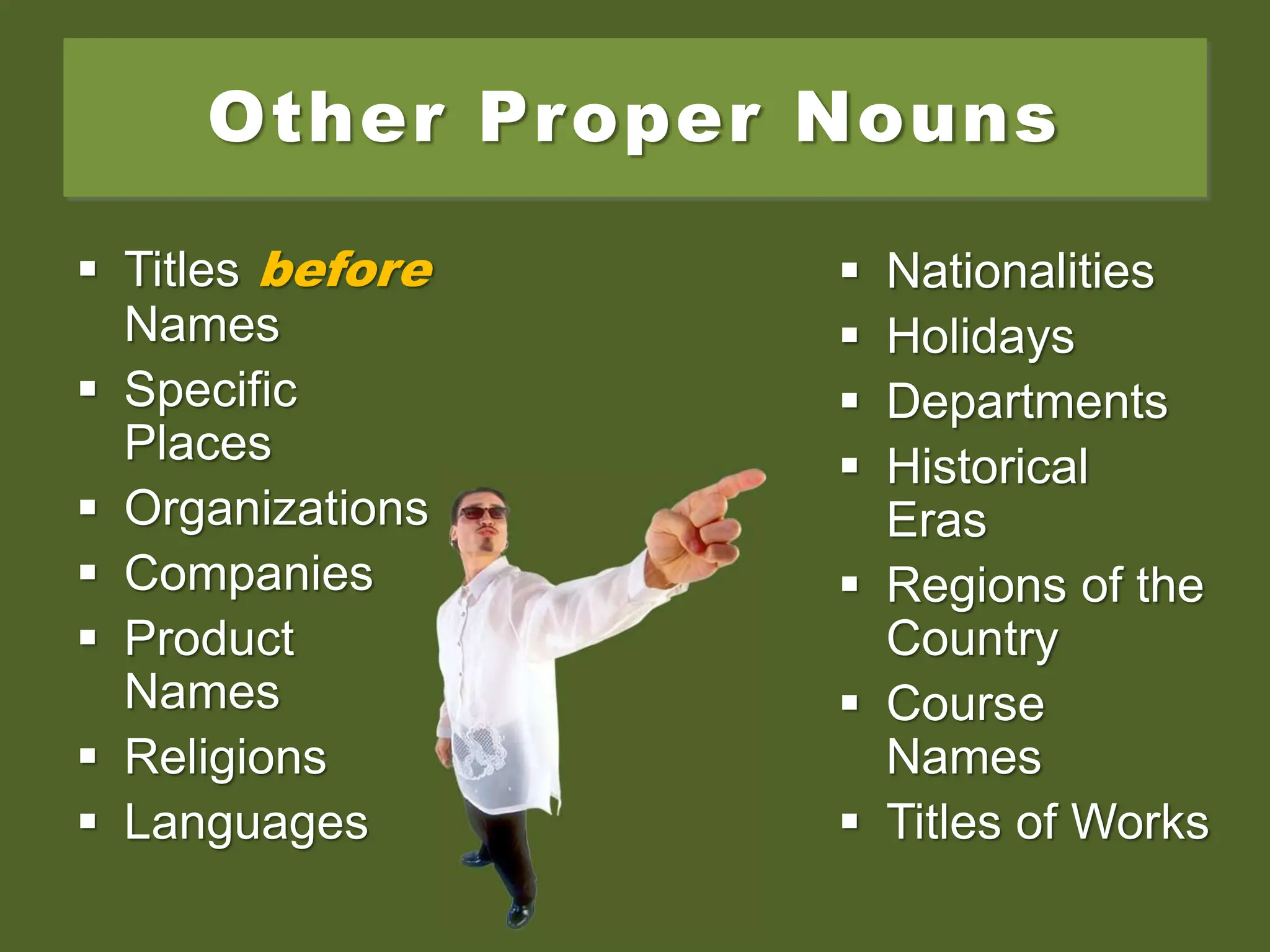 Rules for capitalization in English for primary and High School.ppt