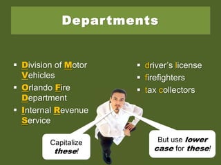 Rules for capitalization in English for primary and High School.ppt