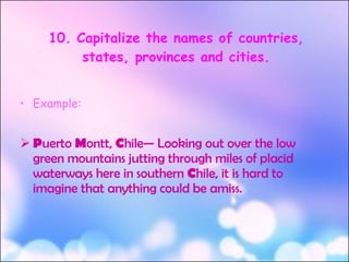 Capitalization Rules | PPT