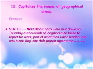 Capitalization Rules | PPT