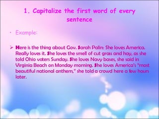 Capitalization Rules | PPT
