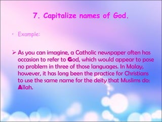 Capitalization Rules | PPT