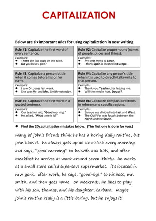 Capitalization todo | PDF