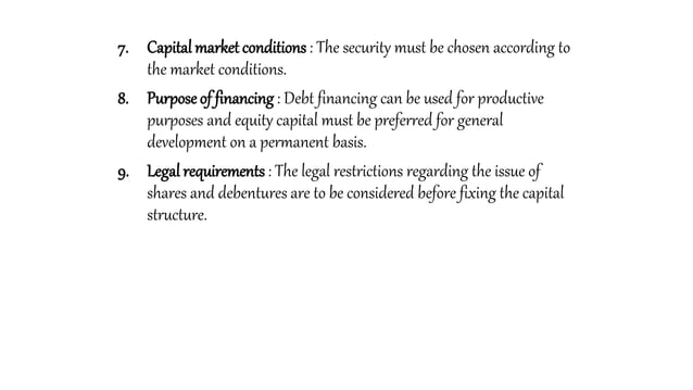 Capitalization and capital structure | PPT