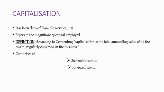 Capitalization and capital structure | PPT