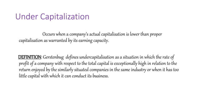 Capitalization and capital structure | PPT