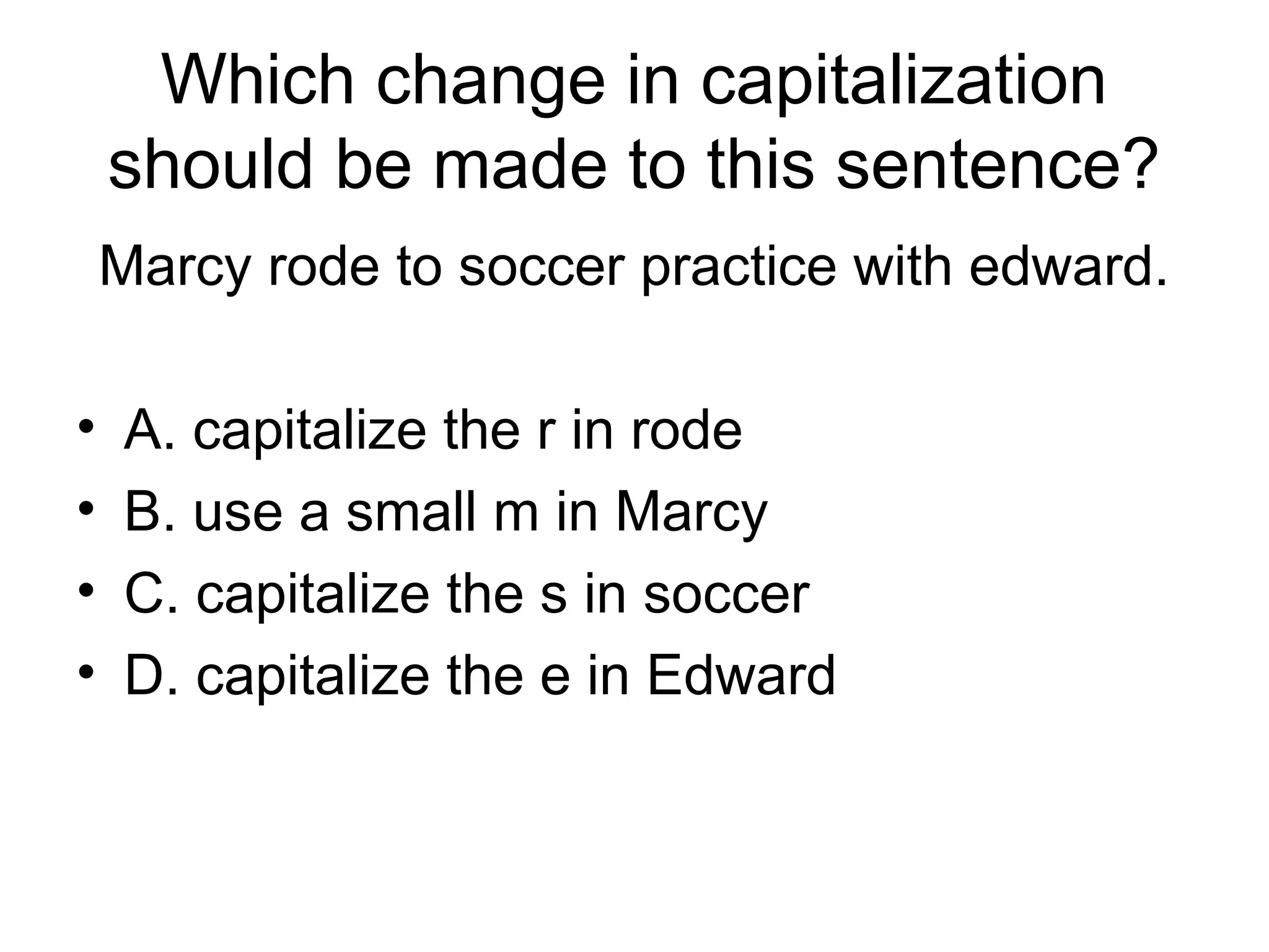 Capitalization and Punctuation. Powerpoint | PPT