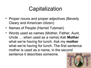 Capitalization and Punctuation POWERPOINT | PPT
