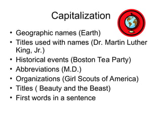 Capitalization and Punctuation POWERPOINT | PPT