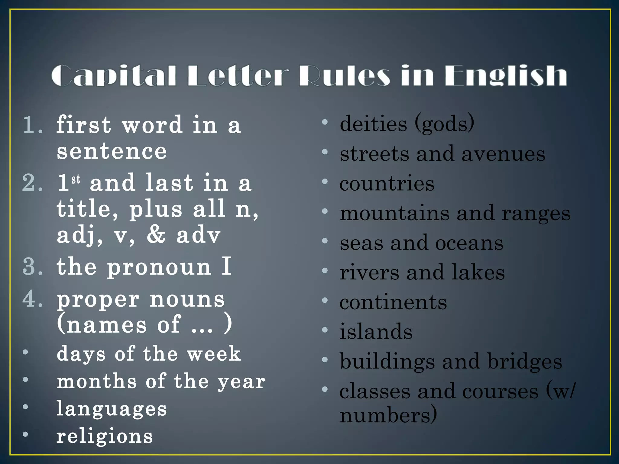 Capitalization and punctuation lesson | PPT