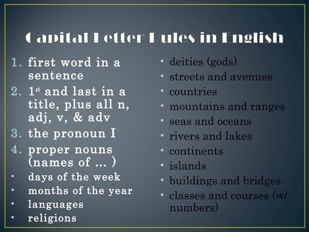 Capitalization and punctuation lesson | PPT