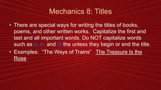 Capitalization and Punctuation Unit 5 | PPTX