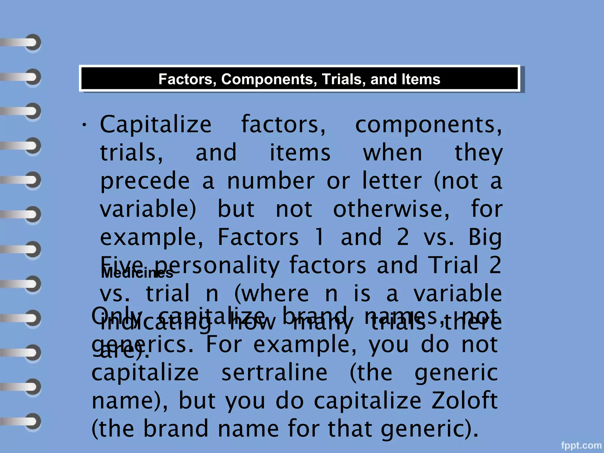 Capitalization in apa style | PPT