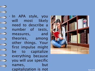 Capitalization in apa style | PPT