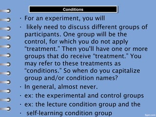 Capitalization in apa style | PPT