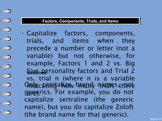 Capitalization in apa style | PPT