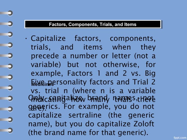 Capitalization in apa style | PPT