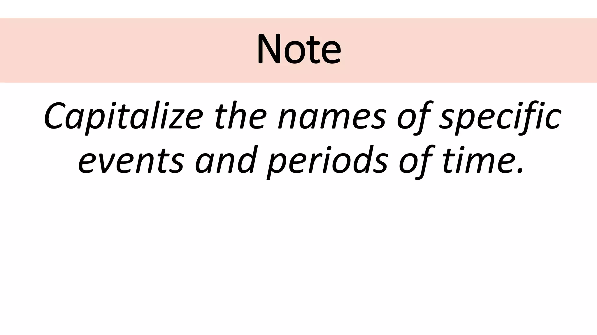 Capitalization Powerpoint | PPTX | National & Civic Holidays | Holidays