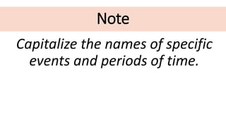 Capitalization Powerpoint | PPTX | National & Civic Holidays | Holidays
