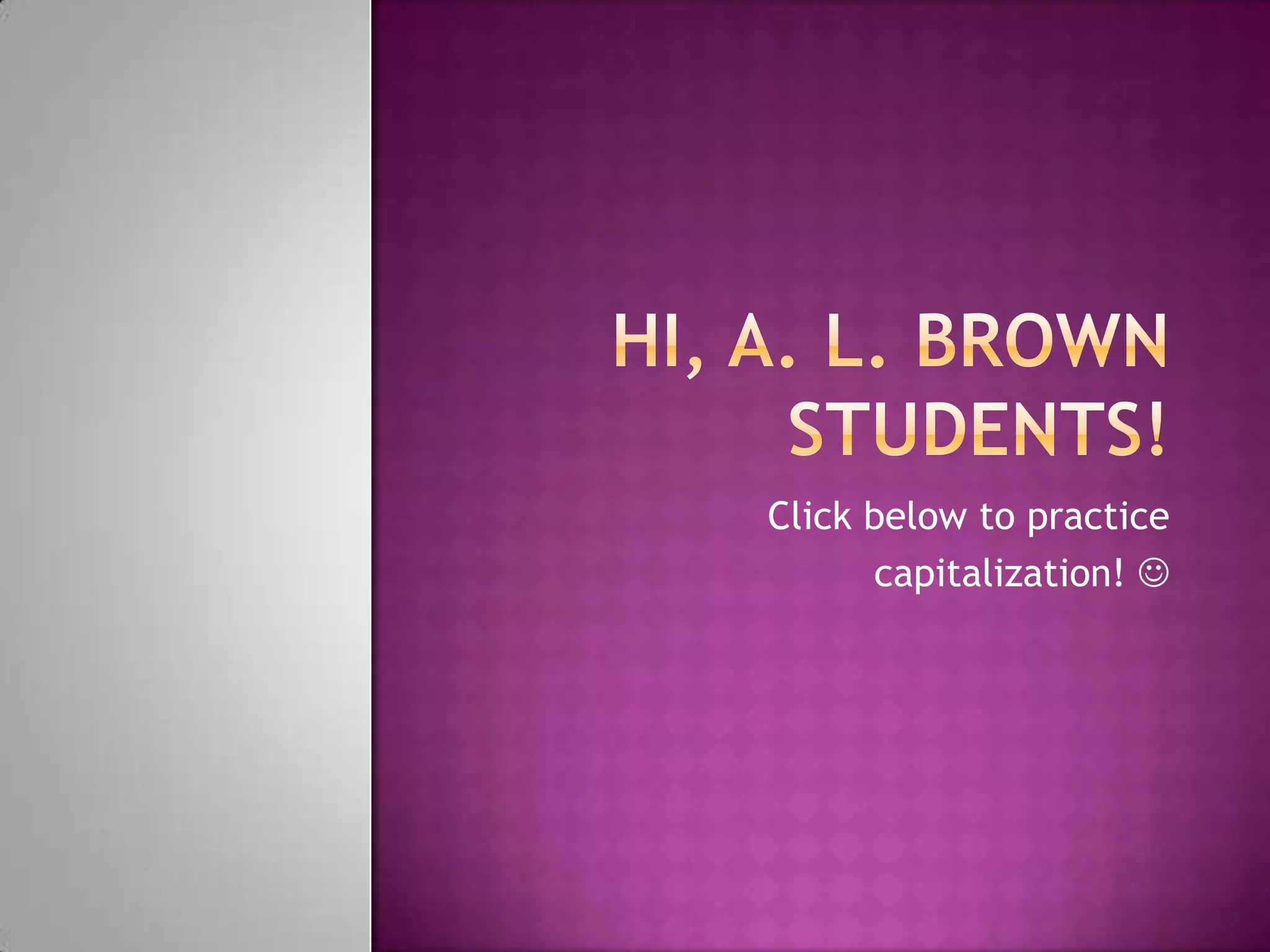 Capitalization practice | PPT
