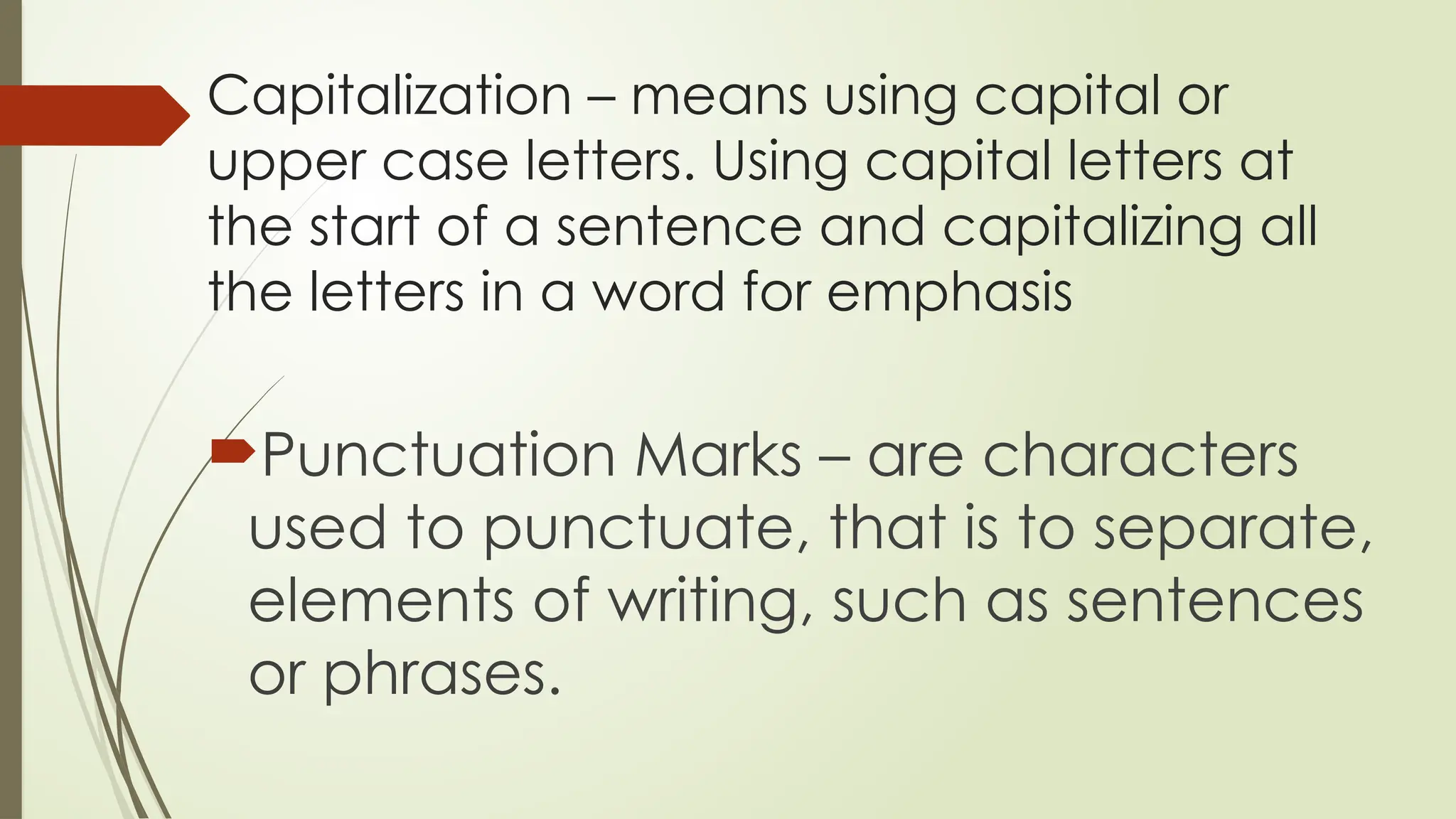 CAPITALIZATION & PUNCTUATION MARKS for grade 9 | PPTX