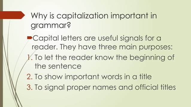 CAPITALIZATION & PUNCTUATION MARKS for grade 9 | PPTX