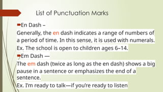 CAPITALIZATION & PUNCTUATION MARKS for grade 9 | PPTX