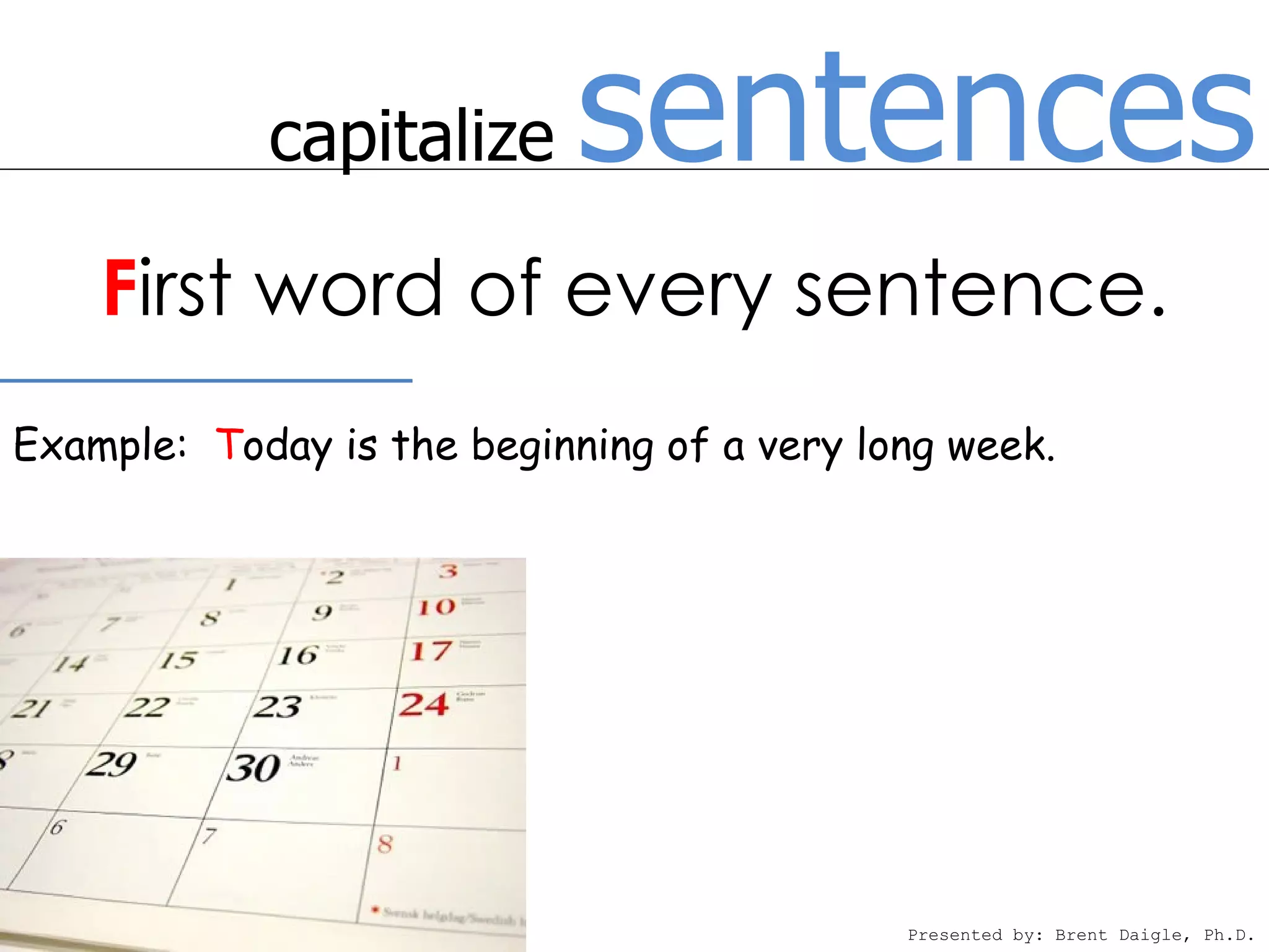 Capitalization rules | PDF