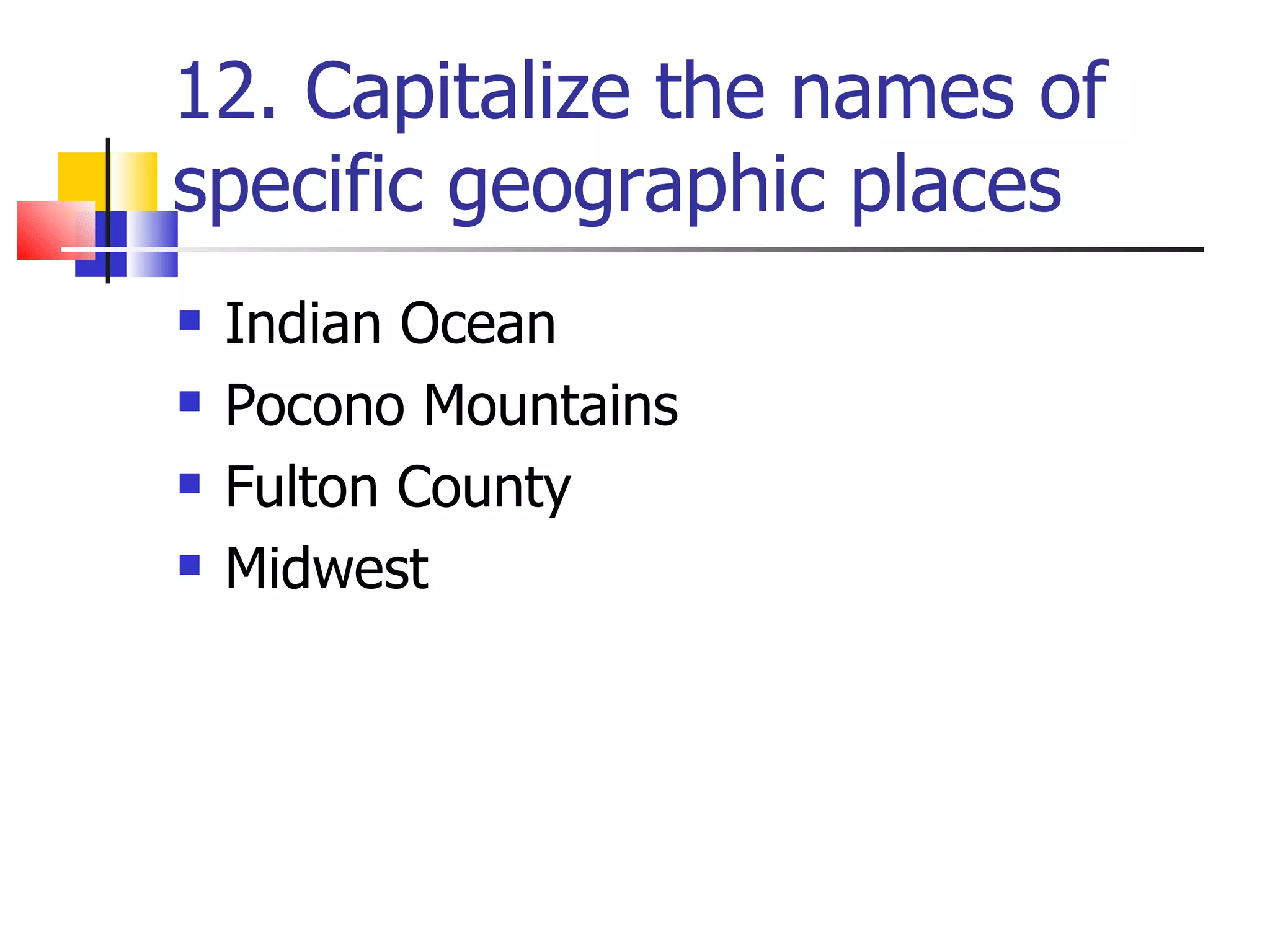 Capitalization rules | PPT