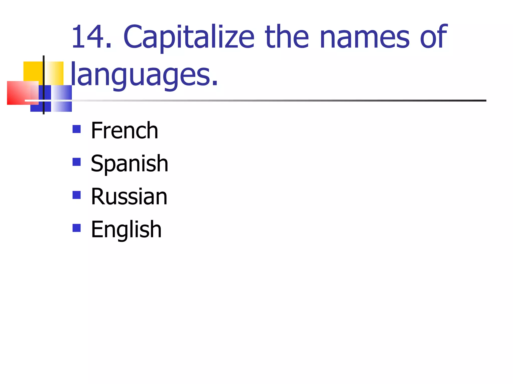 Capitalization rules | PPT