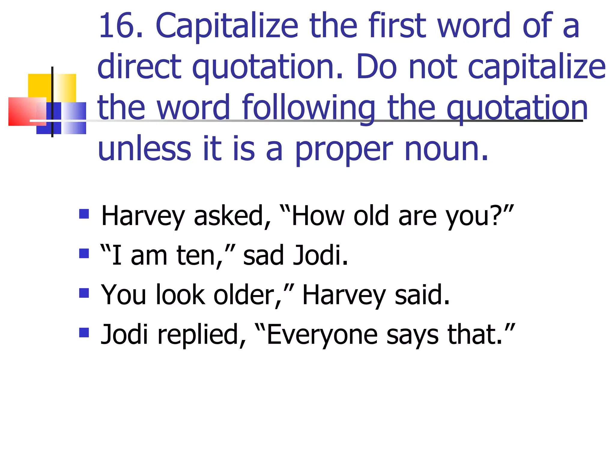 Capitalization rules | PPT