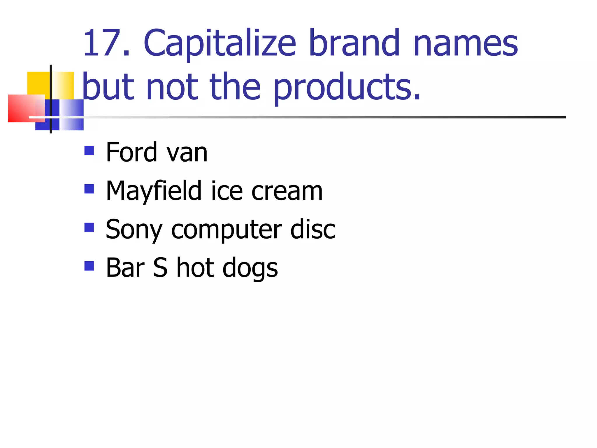 Capitalization rules | PPT