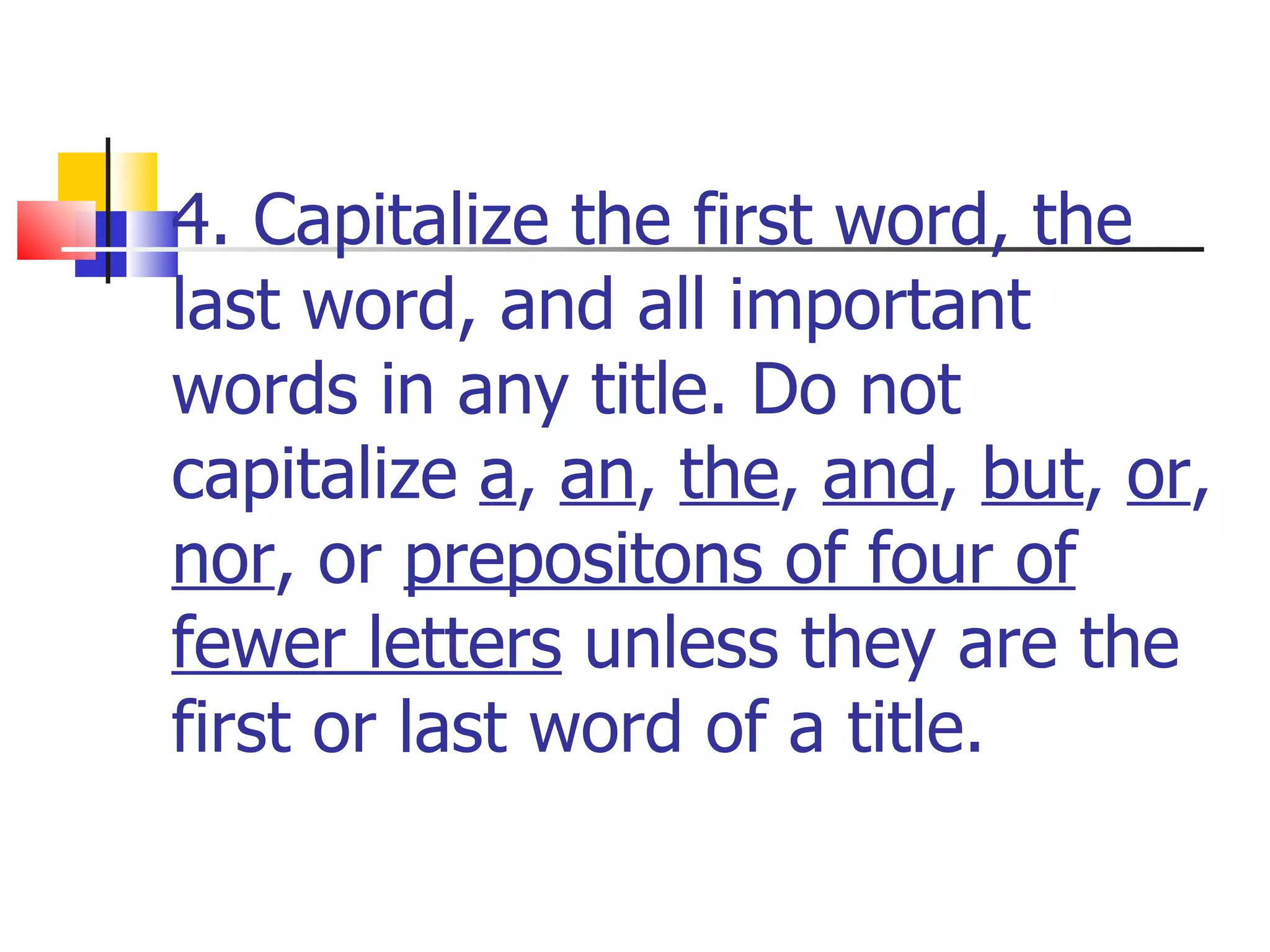Capitalization rules | PPT