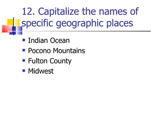 Capitalization rules | PPT