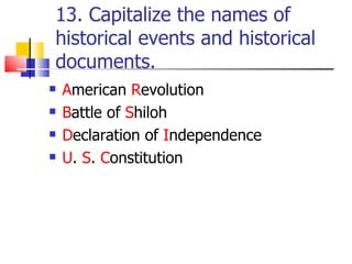 Capitalization rules | PPT