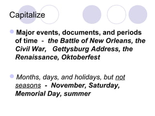Capitalization Rules | PPT