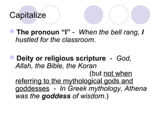 Capitalization Rules | PPT