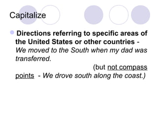 Capitalization Rules | PPT