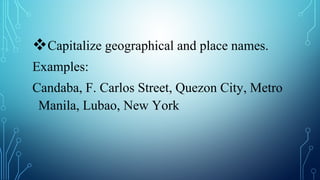Capitalization rules | PPT