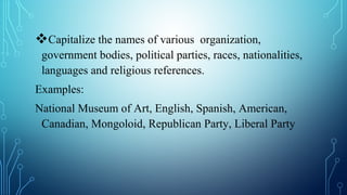 Capitalization rules | PPT