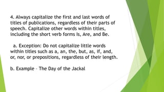CAPITALIZATION_RULES.pptx | Desktop Publishing | Computer Software and ...