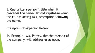 CAPITALIZATION_RULES.pptx | Desktop Publishing | Computer Software and ...