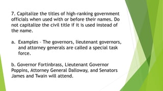 CAPITALIZATION_RULES.pptx | Desktop Publishing | Computer Software and ...