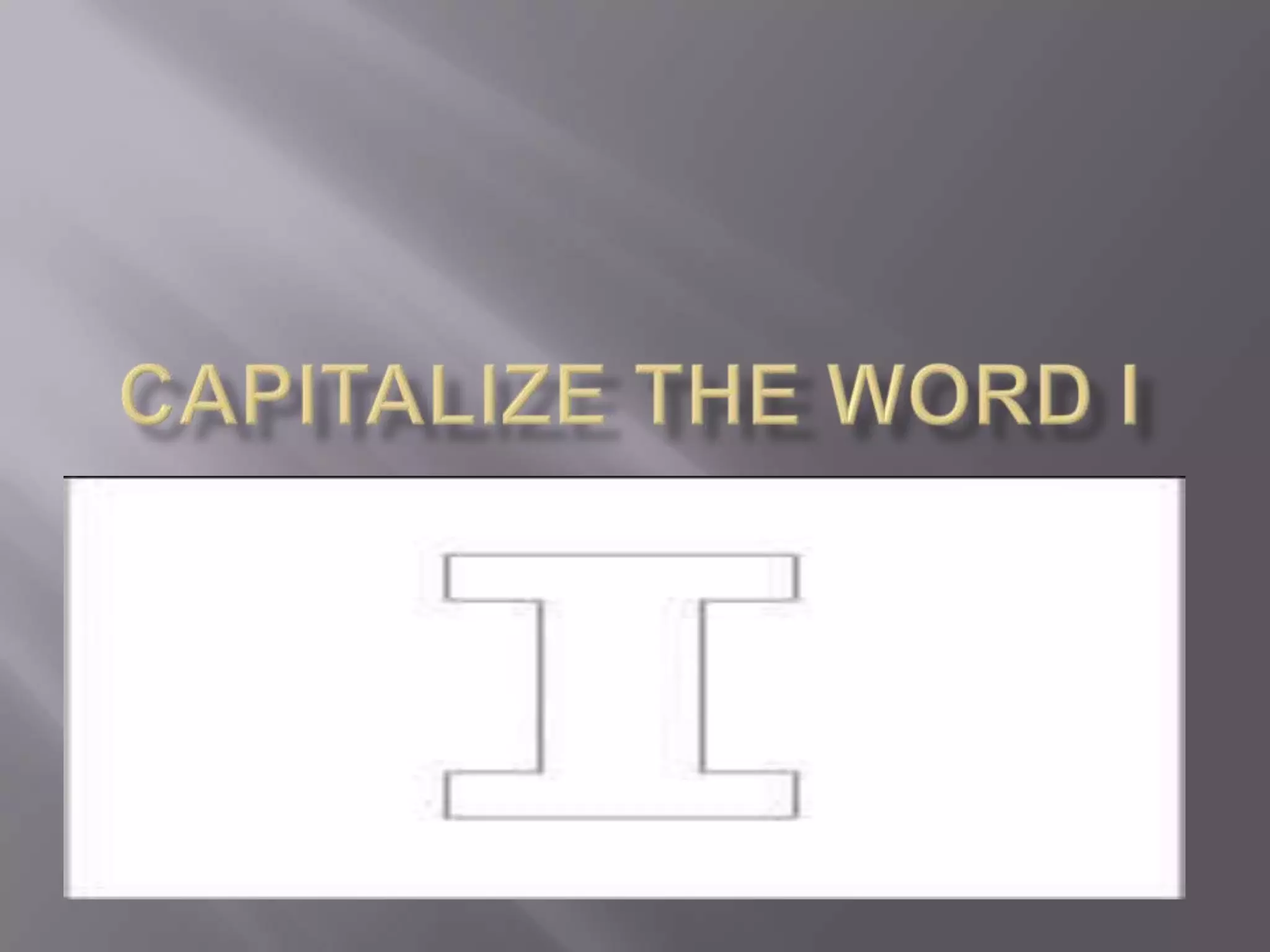 Capitalization rules 1 5 | PPT