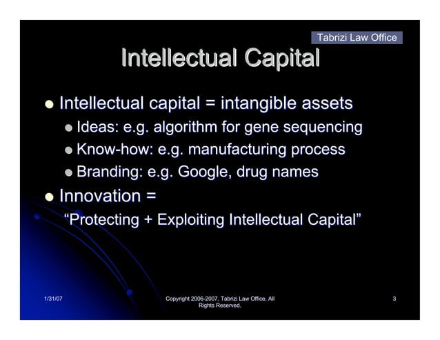 Capitalizing on Your Intellectual Capital | PPT