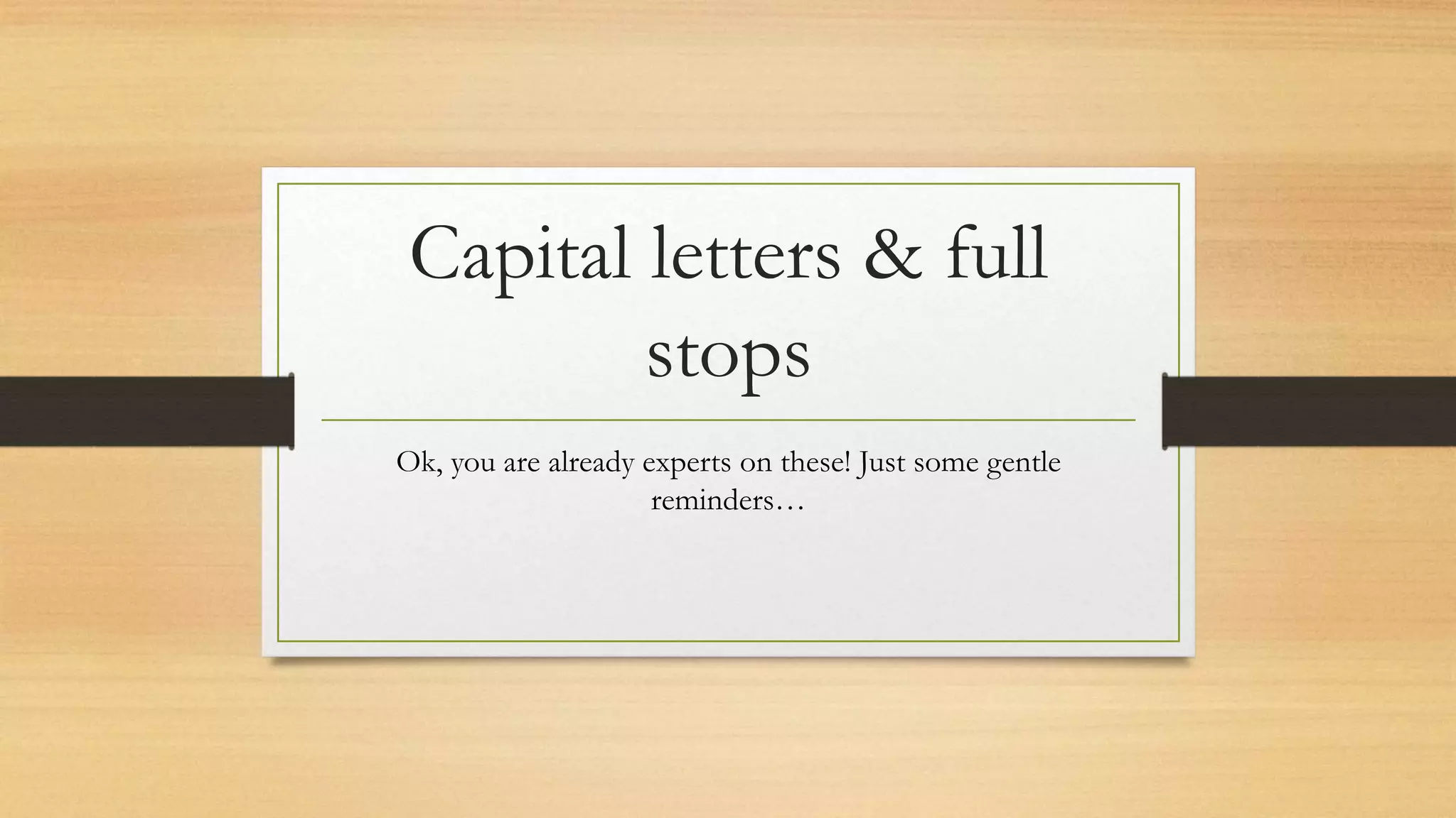 Capital letters & full stops | PPTX