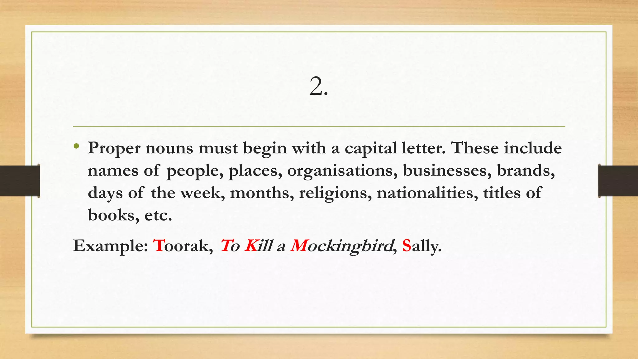 Capital letters & full stops | PPTX