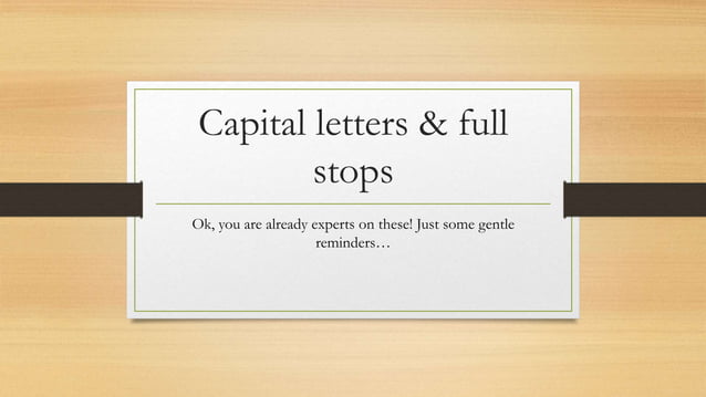 Capital letters & full stops | PPTX