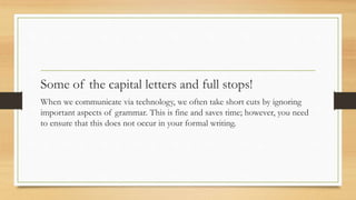 Capital letters & full stops | PPTX