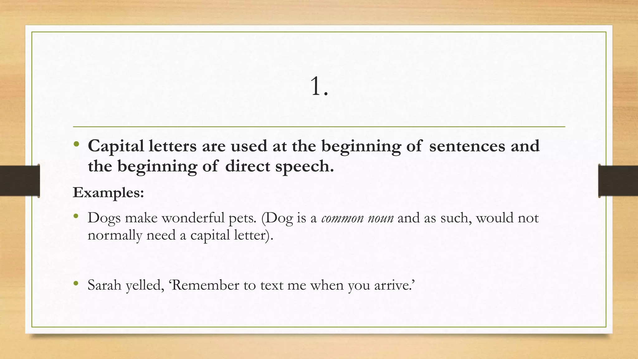 Capital letters full stops etc | PPTX